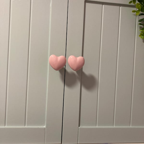 Ceramic Heart Door Knobs Colorful Kid Room Knobs Custom Engraved Drawer Knob Dresser Knobs ...