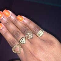 10k Solid Gold Doppel Fingerring mit 100 Benjamin Hundred Dollar Bill ...