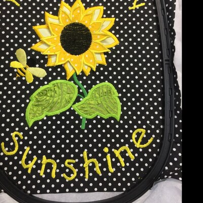 Sunflower 3D Applique Embroidery Design / Machine Embroidery/ Applique ...