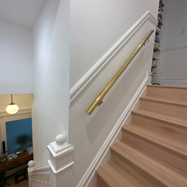 Custom Polished Brass Handrail Kit (with End Caps) | Premium Solid ...