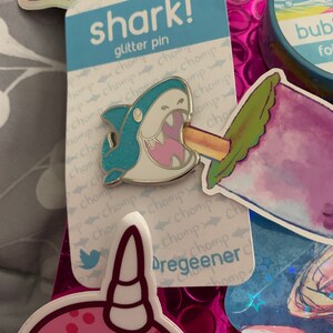 Pineapple Shark Gold Hard Enamel Pin Cute Kawaii Sea Animal Funny Shark ...