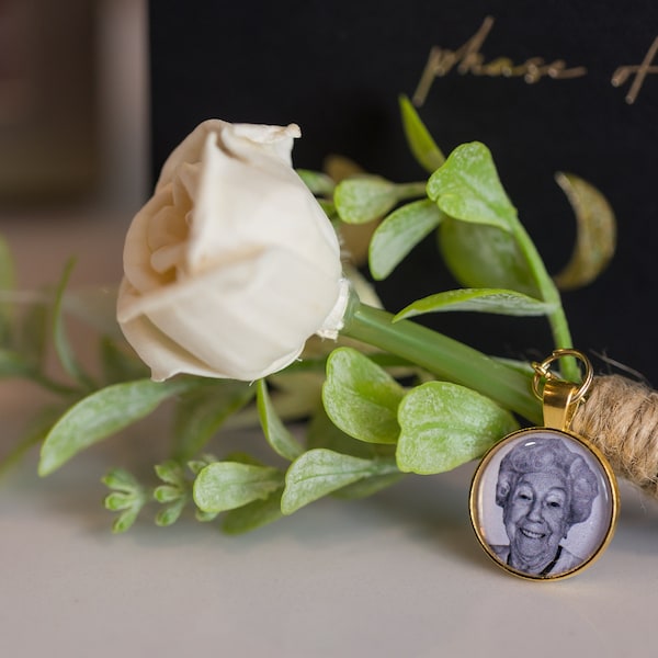 Custom Photo Lapel Pin, Wedding Boutonniere Pin, Memorial Photo Pin ...