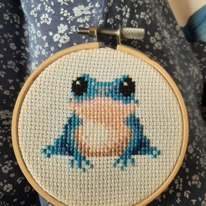 Frogs Cross Stitch Pattern PDF Bundle Blue Green Frog Embroidery ...
