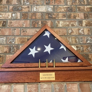 Memorial Flag Display Case With Shell Casings - Etsy