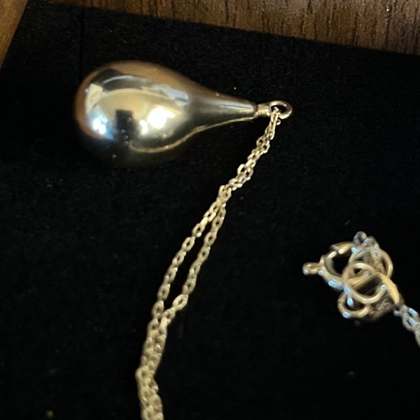 14K Real Gold Large Tear Drop Cremation Urn Necklace,personalized Ash ...