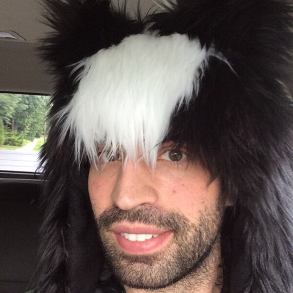 Skunk Hat Faux Fur Animal Hat in Black and White - Etsy