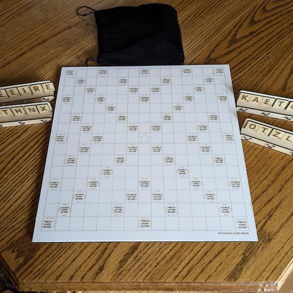 Scrabble Full Set 100 Piece + Board Laser Cutting File. Scrabble Svg ...