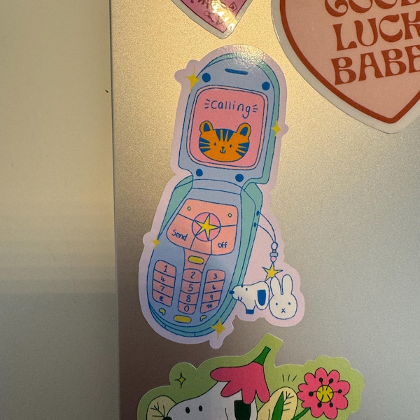 Y2K Flip Phone Die Cut Sticker - Cute 90s Sticker / Childhood Sticker ...