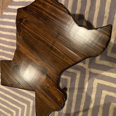 Rustic Texas Coffee Table. USA. Lone Star Flag Industrial America Table ...