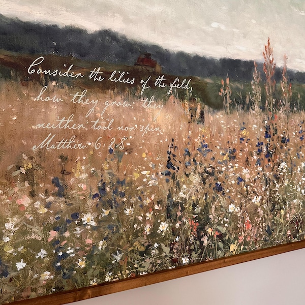 Bible Verse Wall Art | Christian Wall Art | Extra Large Vintage Wall ...