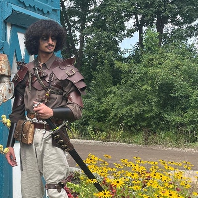 Tasset Belt Larp Leather Armor Hero Belt - Etsy