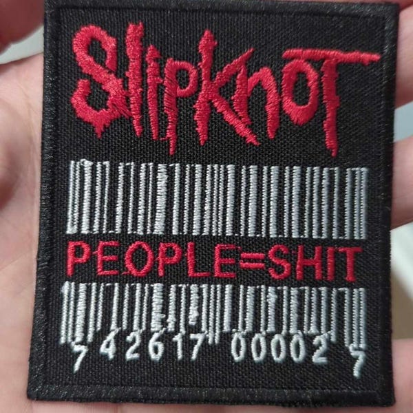 Slipknot People=shit Barcode Patch - American Heavy Alternative Metal Band Logo - Sew-on Style ...