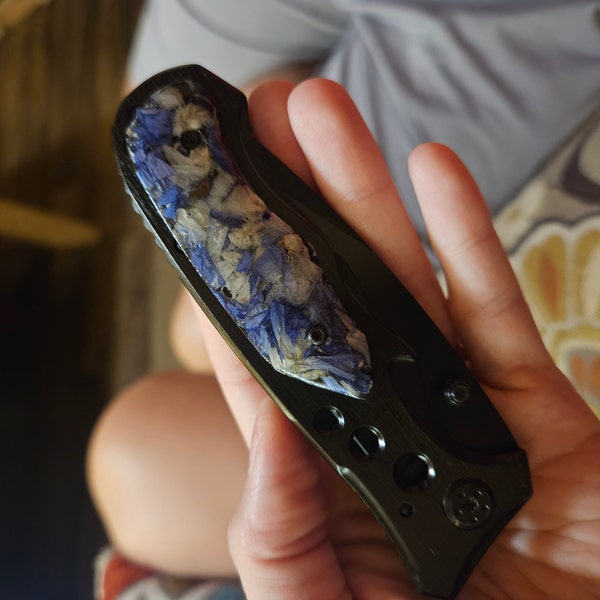 Funeral Flower Knife, Memorial Knife, Knife Made With Flower Petals ...