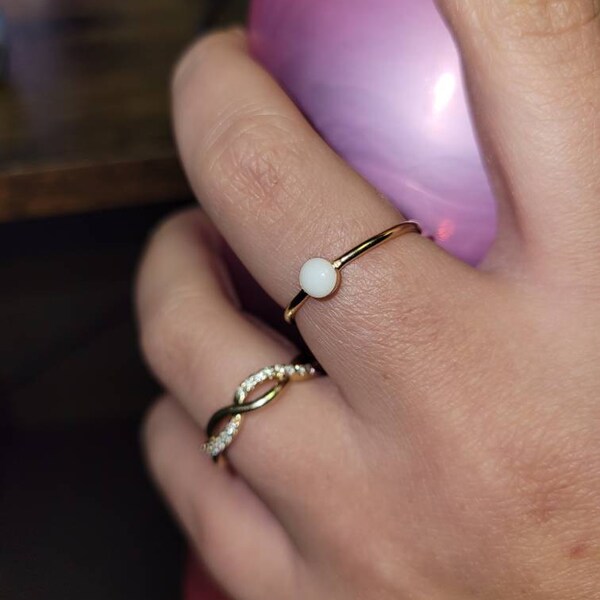 14k Gold-filled 4mm Bezel Cup Ring Blank, Round Cabochon, Cab Breast ...