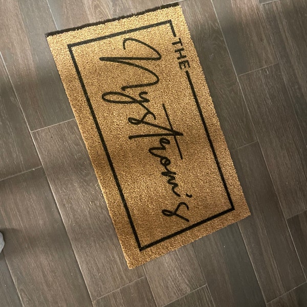 Custom Door Mat, Outdoor, Last Name Doormat, Front Door Decor ...