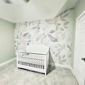 AILEEN Border Frame Nursery Decor Watercolor Flowers Pink Blue | Etsy