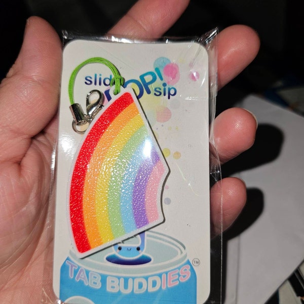 Rainbow Pride Keychain Tab Buddy - Cute Drink Can Opener for Long Nails ...