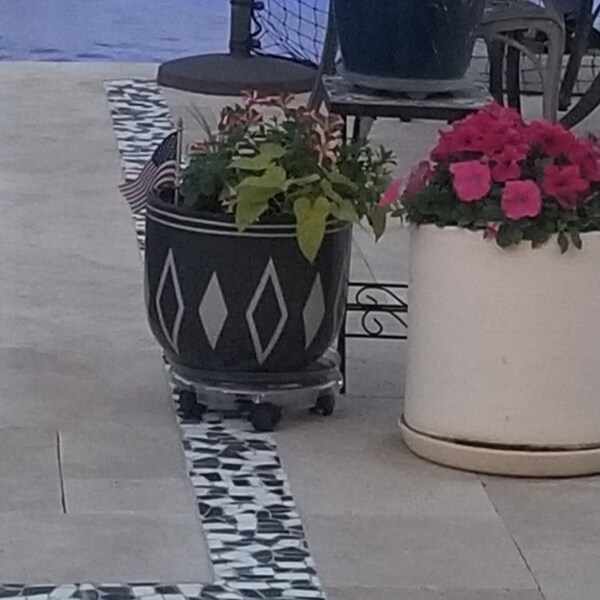 Priene HOME | Geometric Ceramic Hanging Planter | Set of 2 (black ...