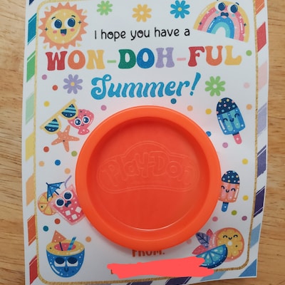 EDITABLE Summer Play Dough Gift Card. End of School Year Have Won-doh ...