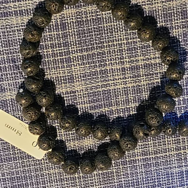 Natural Lava Rocks Diffuser Oil Round Beads - Lava Beads for Essential ...