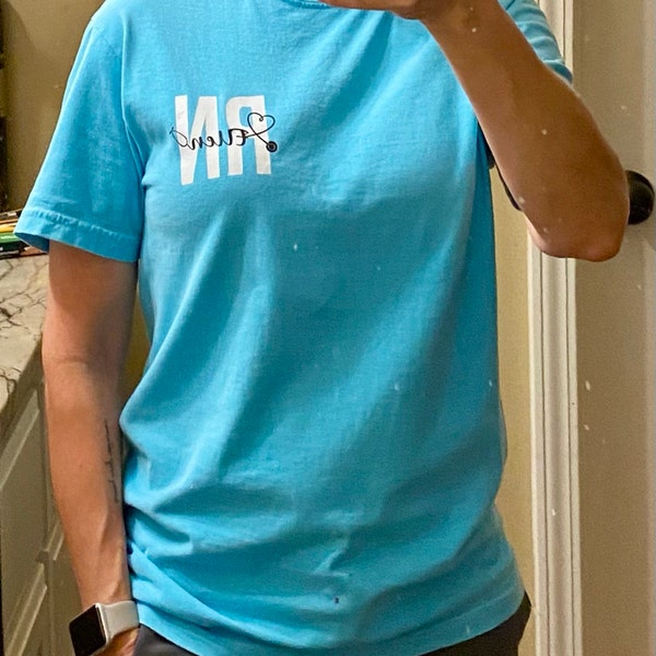 Custom Registered Nurse Comfort Colors® T-shirt, Personalized Name ...