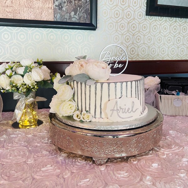 Floral Peony & Lambs Ear Cake Topper , Centerpiece Set | Wedding Cake ...