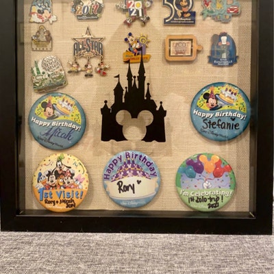 Custom Disney Castle Pin Display Shadow Box - Etsy