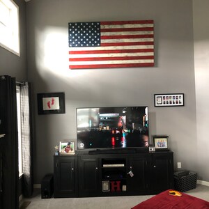 Thin Blue Line Flag Rustic pallet flag 36X19 1/2 | Etsy