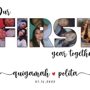 Our First Year Together Personalized Photo Collage, One Year ...