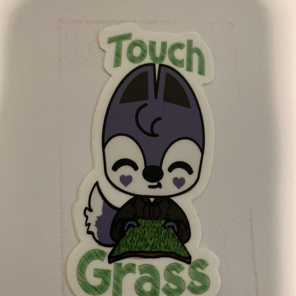 Sticker - Wolf Chan Touch Grass (stray Kids Kpop) - Etsy