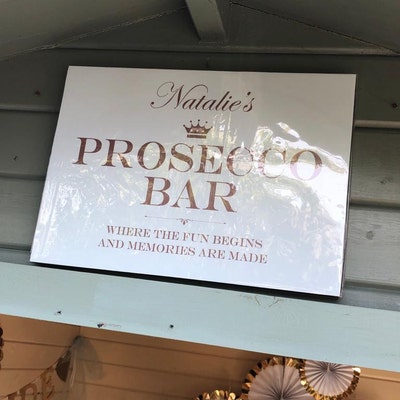 Prosecco Bar Sign, Prosecco Sign, Personalised Prosecco Sign, Prosecco ...