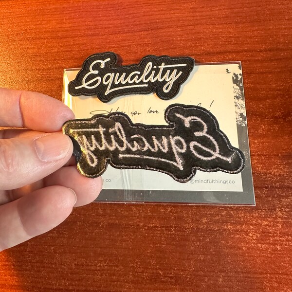 Equality Embroidered Patch - Feminist Iron on Patches, Pride Patch ...