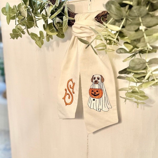 Spooky Dog Ghost Embroidery Design, Halloween Machine Embroidery Design ...