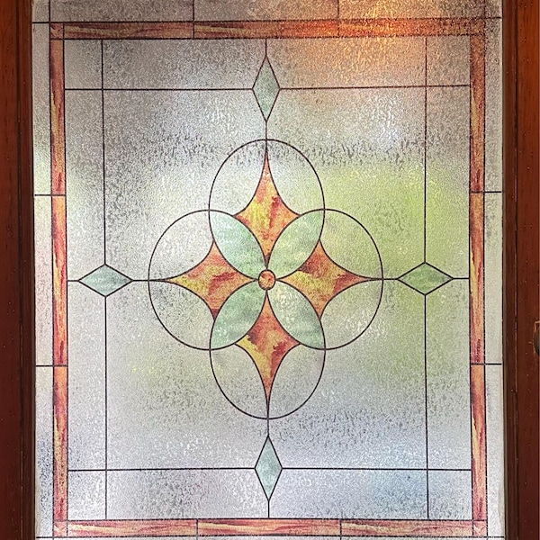 Customized Window Stained Glass Round Window Films Privacy Static Cling ...