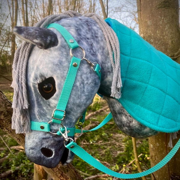 Hobby Horse Halter, Reins, Lead Rope Set, Adjustable Mint Toy Accessory ...