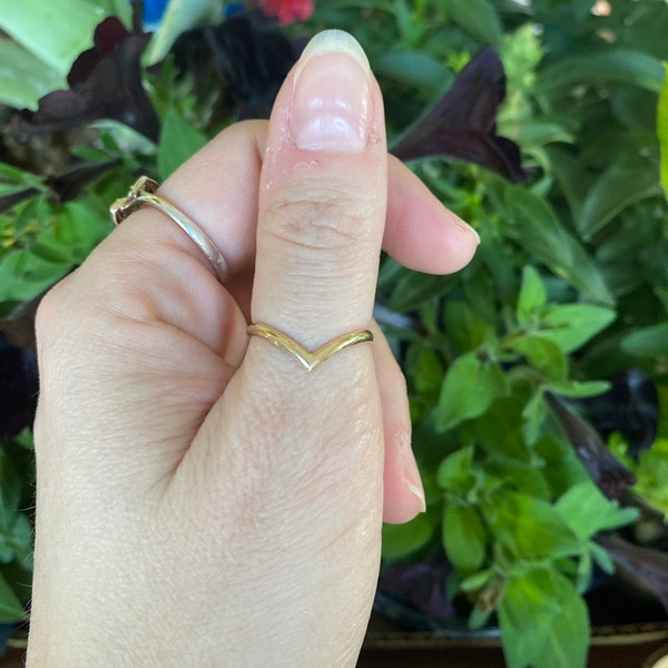 14kt Gold Filled Chevron Ring . Handcrafted - Etsy