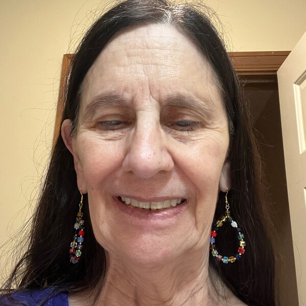 Long Maroon Chunky Beaded Necklace, Dark Red Long Acrylic Necklace With ...