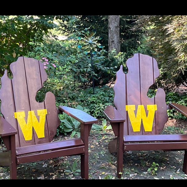 Classic Michigan Adirondack Chairs (pair) - Etsy