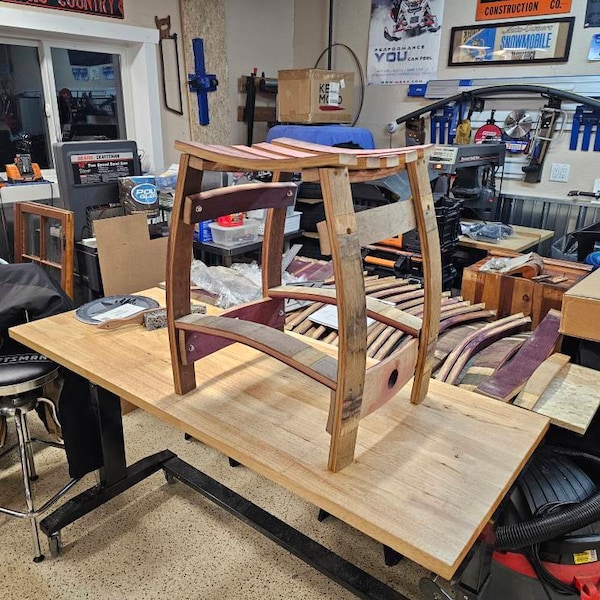Wine Barrel Stool Kit - Etsy