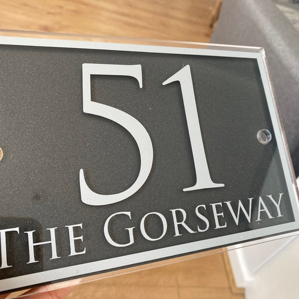 Bordered Rectangular House Signs, Door Number Plaques, Multiple Colour ...