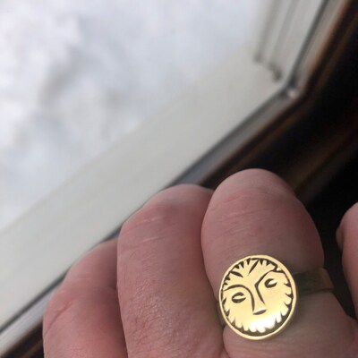 Sunny Image Ring Sun Symbol Sun God Solar Symbol Sun - Etsy