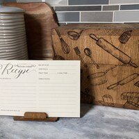 Rustic Recipe Cards Simple Recipe Cards Double Sided Recipe Card ...