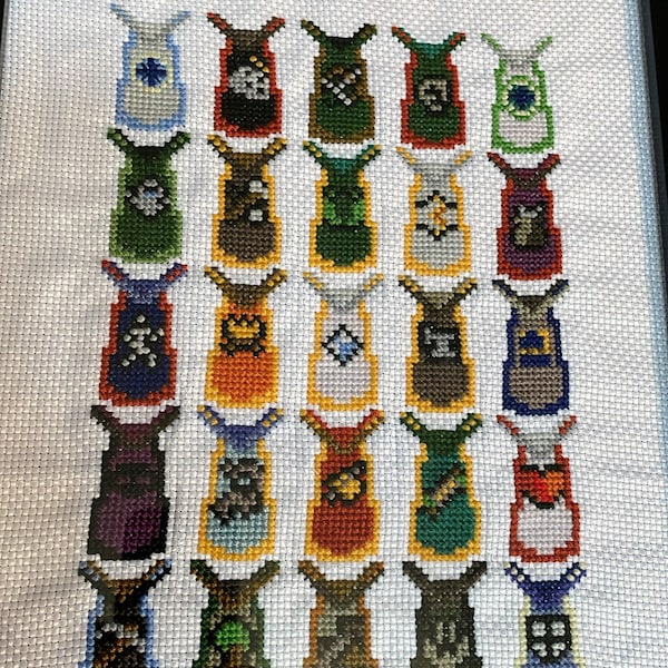 Runescape Skill Capes Cross Stitch Pattern (capes of Accomplishment ...