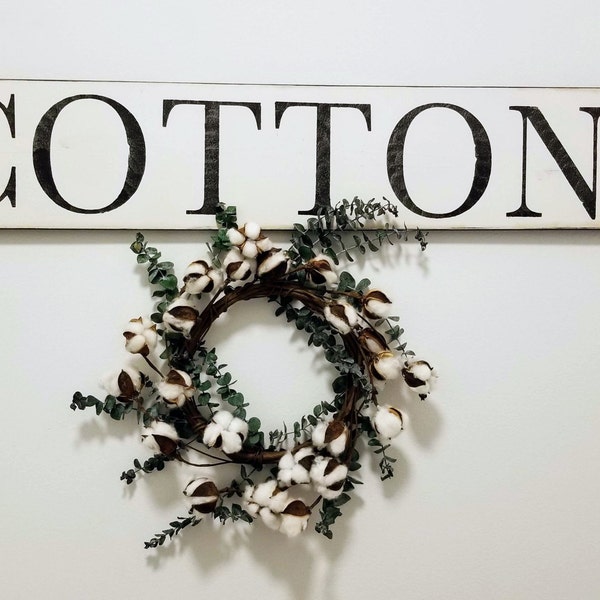 Cotton Sign / You Pick Size /farmhouse Sign / Hand Painted Distressed ...