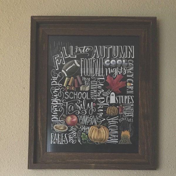 Fall Decor, Fall Word Art, Fall Art, Chalkboard Art, Chalk Art ...