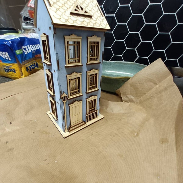 Town House No.1 Dollhouse DIY Kit Scale 1:48 | Cornel73 - Etsy