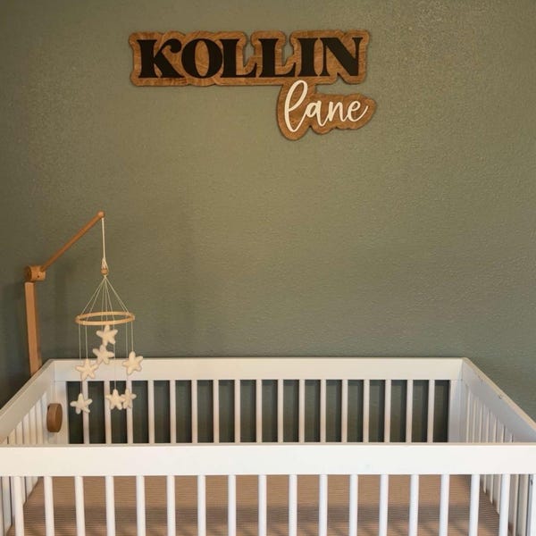 Large Custom Wood Name Sign, Nursery Name Sign, Boho Girl Name Sign ...