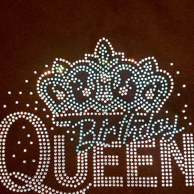 Crown Birthday Queen Rhinestone , Instant Download File SVG PNG EPS - Etsy