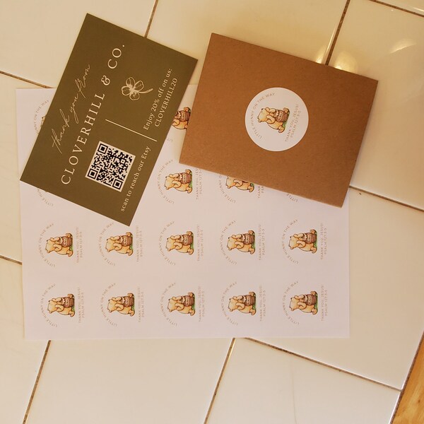 Little Hunny on the Way Arch Labels | Baby Shower Favor | Honey Bear ...