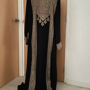 Modern Long Sleeve Jacket Embroidery, Traditional Palestinian Jordanian ...